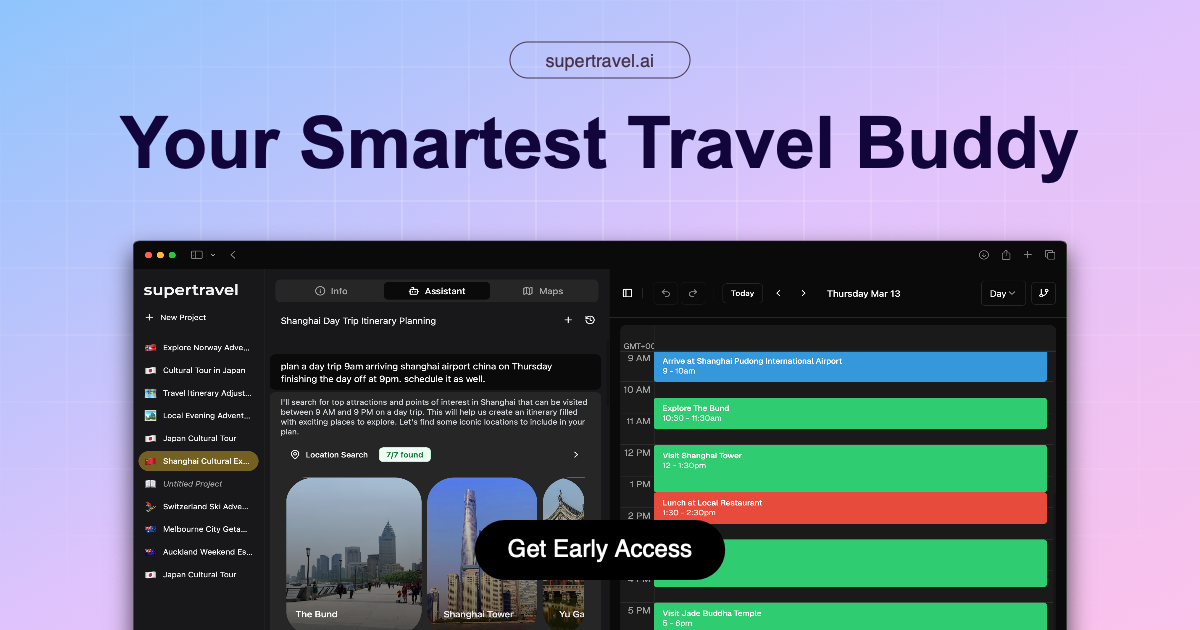 Super Travel | AI Copilot Travel Planner & Trip Itinerary Generator